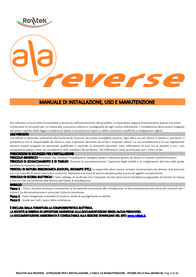 Manuale di Installazione - Rolltek